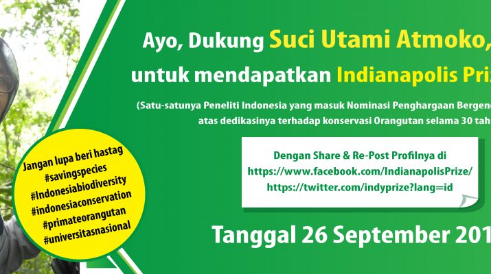 Suci Utami Atmoko, Ph.D – Nomiantor Indianapolis Prize 2018 – MPR UNAS
