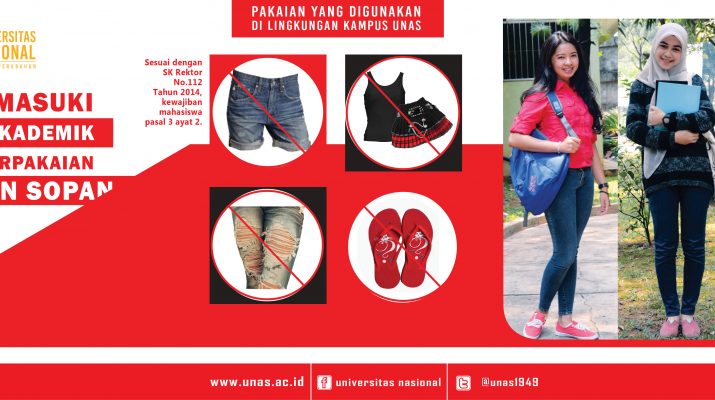 PERATURAN BERPAKAIAN RAPIH DAN SOPAN DI UNAS – MPR UNAS
