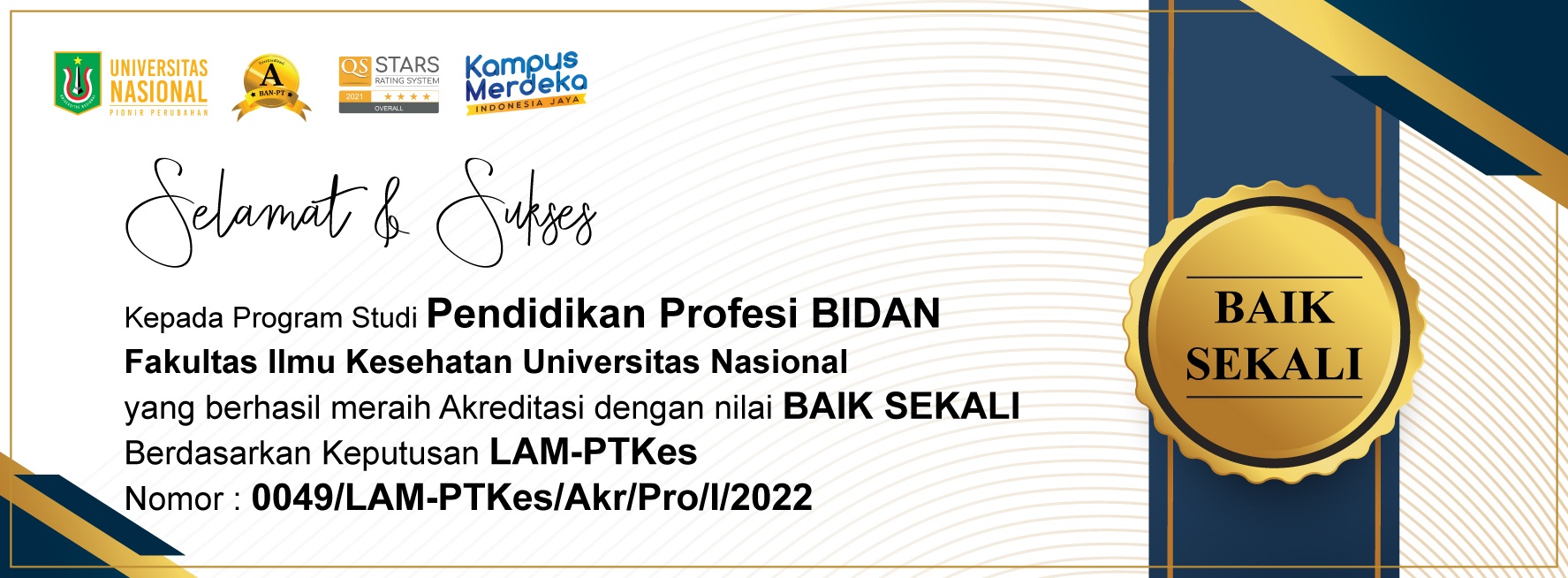 Selamat & Sukses Kepada Program Studi Pendidikan Profesi Bidan Atas Diraihnya Akreditasi Dengan ...