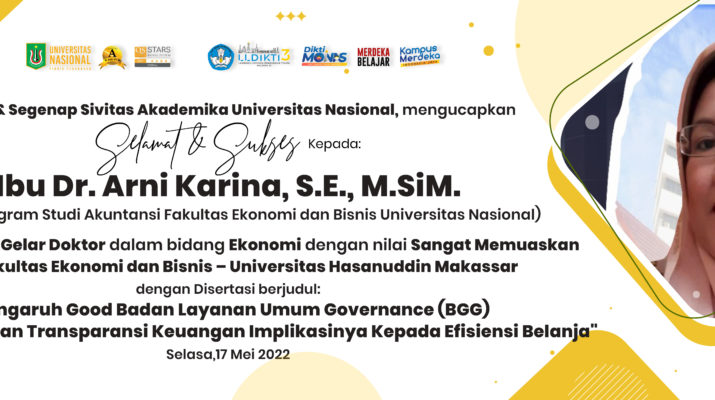 Selamat & Sukses Kepada: Ibu Dr. Arni Karina, S.E., M.SiM. (Dosen Program Studi Akuntansi ...