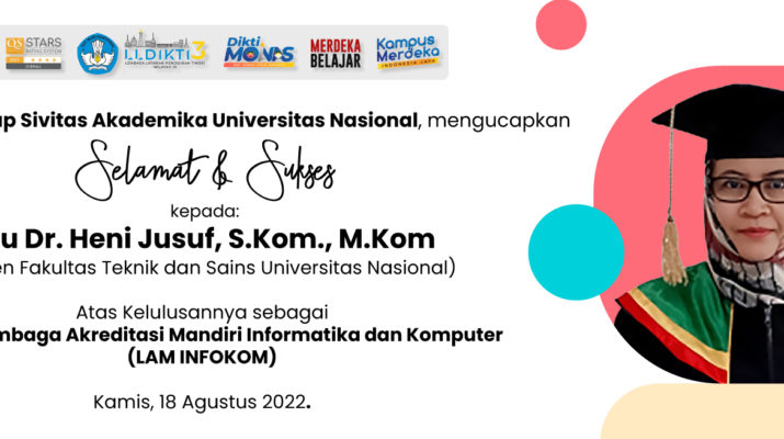 Selamat & Sukses Kepada Ibu Dr. Heni Jusuf, S.Kom., M.Kom. Atas Kelulusannya Sebagai Asesor LAM ...