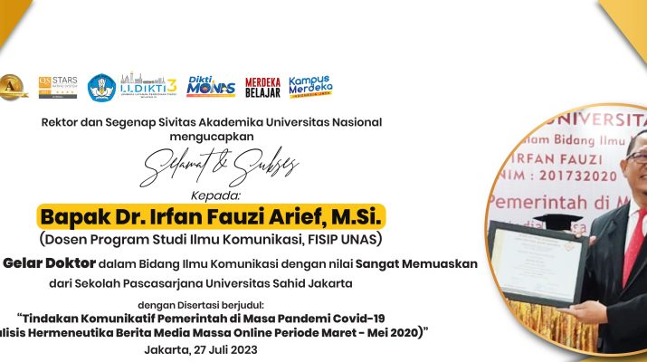 Dosen Prodi Ilmu Komunikasi, FISIP UNAS Raih Gelar Doktor – MPR UNAS